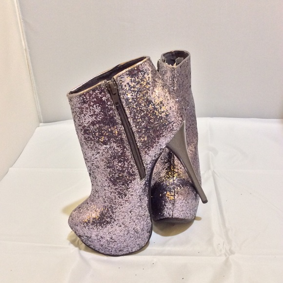 Lollipop | Shoes | Lollipop Glitter Covered Platform Ankle Booties ...